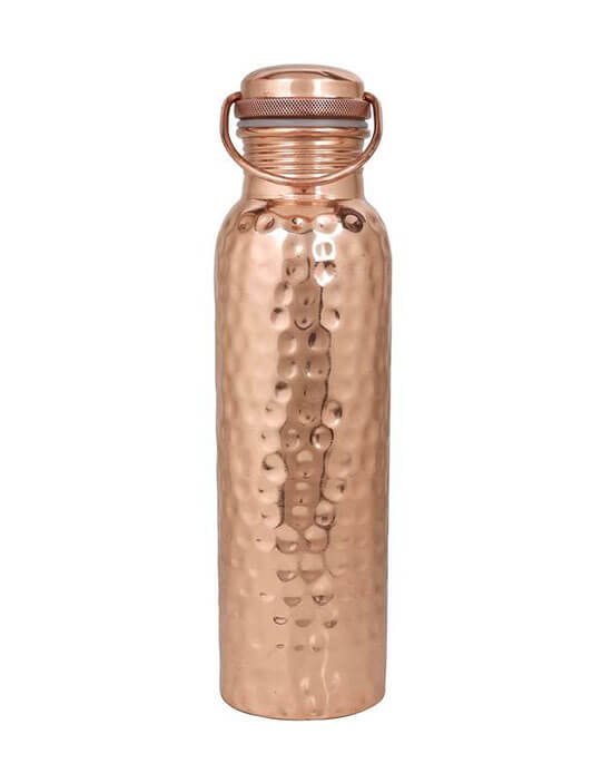 Copper Water Bottle – Hammered – Harshvi Wellness